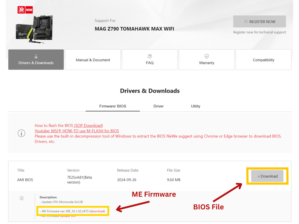 MSI BIOS Update & Tweaking Guide